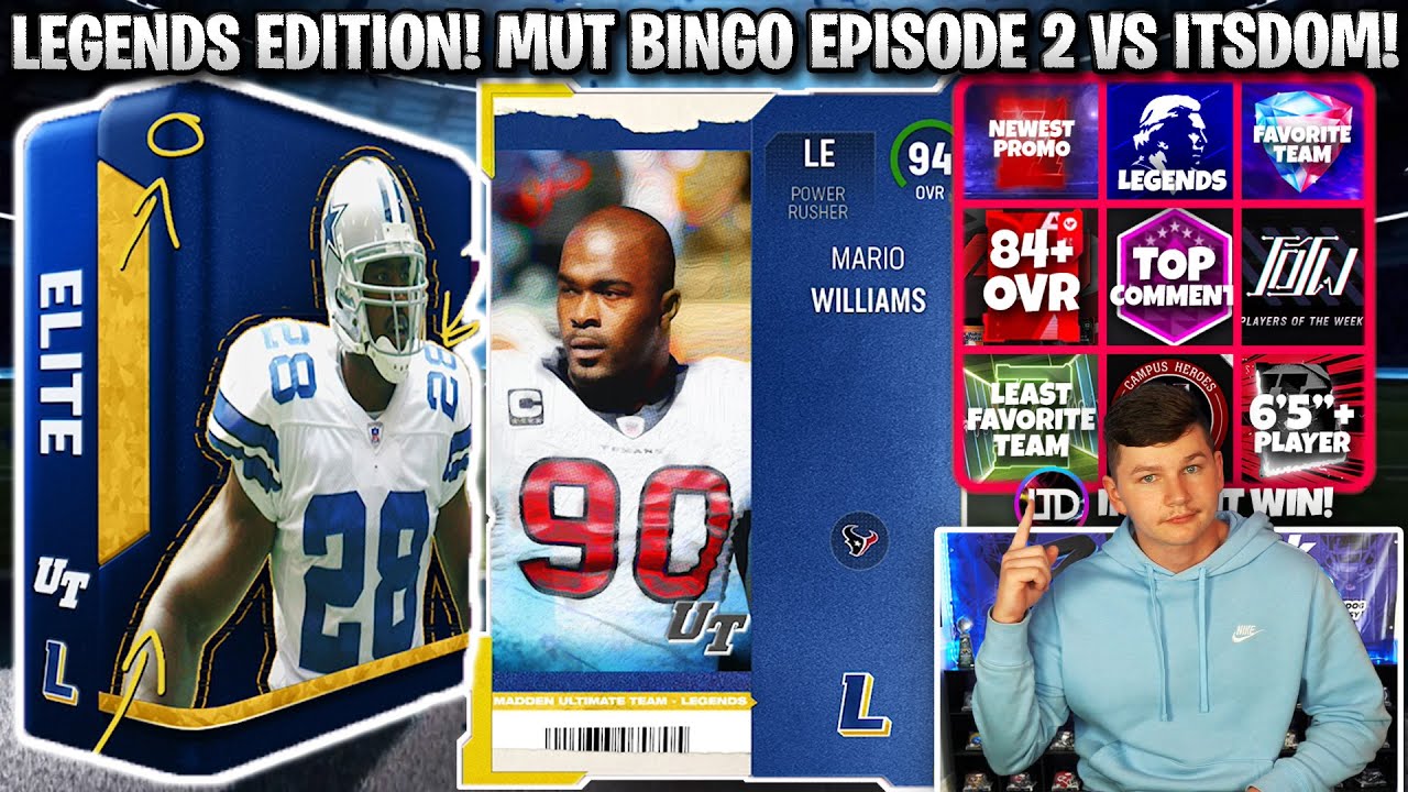 LEGENDS EDITION! MUT BINGO EPISODE 2 VS ITSDOM! | MADDEN 23 ULTIMATE ...