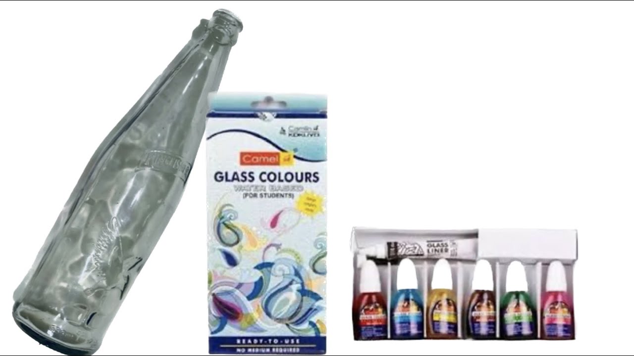 How To Use Glass Colours On Bottle|Glass Bottle Painting|Designing and ...