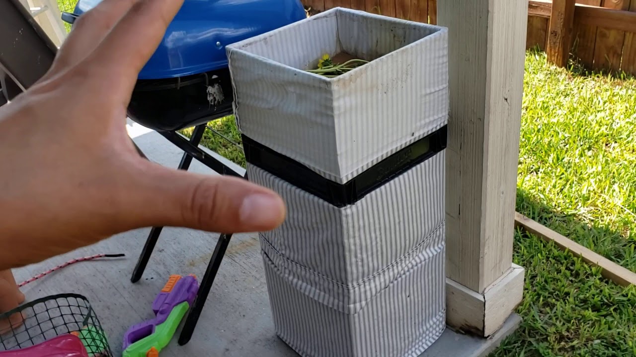 Milk crate compost setup - YouTube