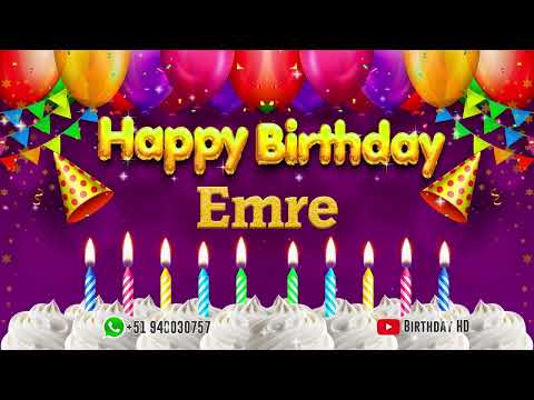 Emre Happy birthday To You - Happy Birthday song name Emre 🎁
