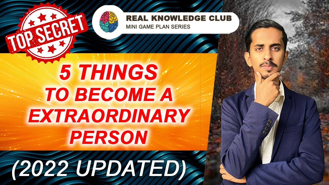 How to become a extraordinary person? - YouTube