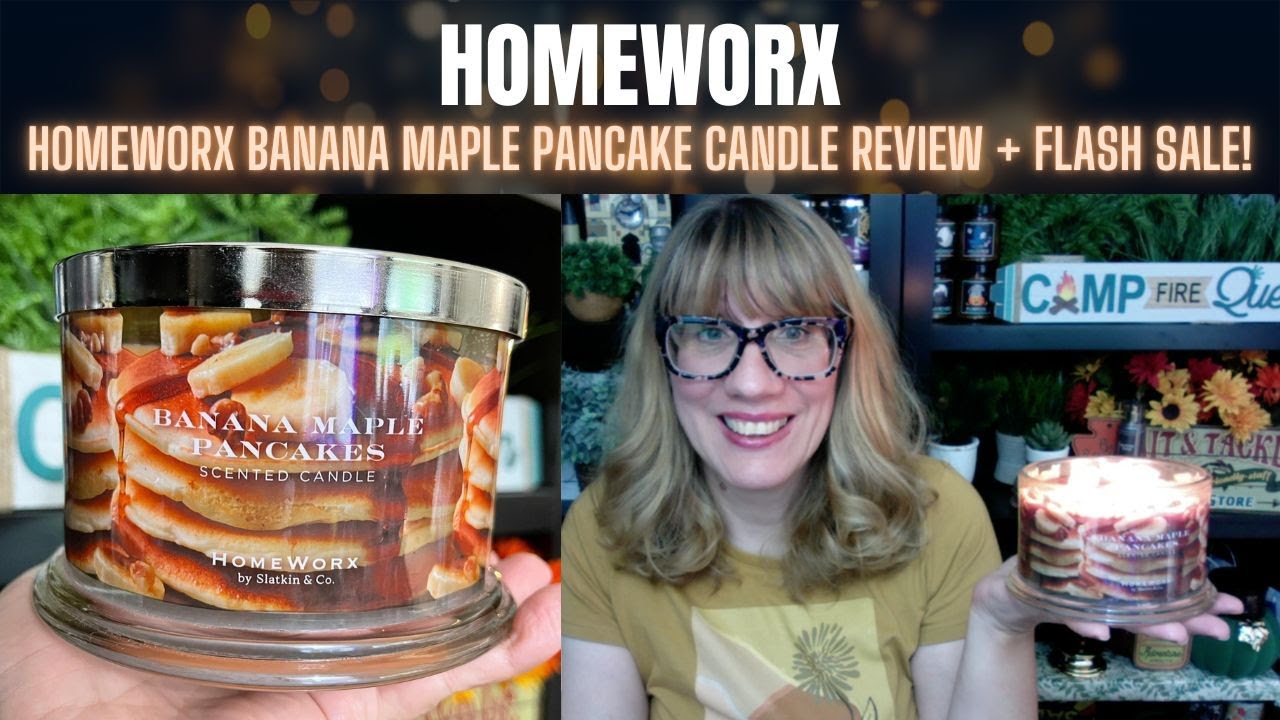HOMEWORX Banana Maple Pancake Candle Review + FLASH SALE! - YouTube