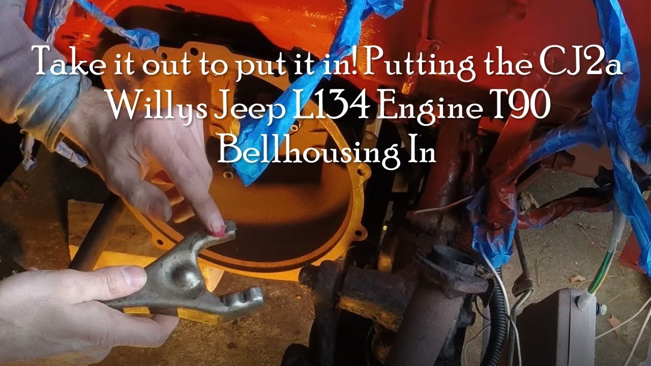 Take it out to put it in! Putting the CJ2a Willys Jeep L134 Engine T90 ...