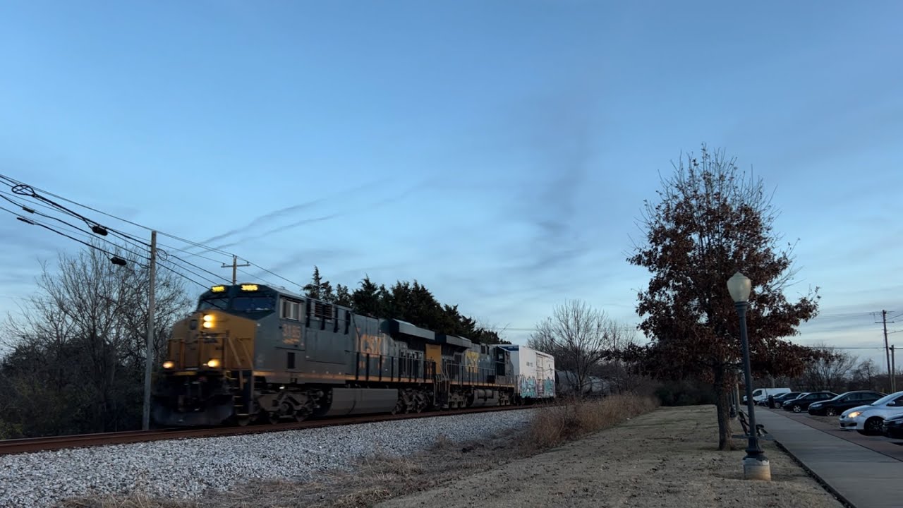 CSX ES44AH 3185 Leads Manifest M648-06 on 12/7/23 - YouTube