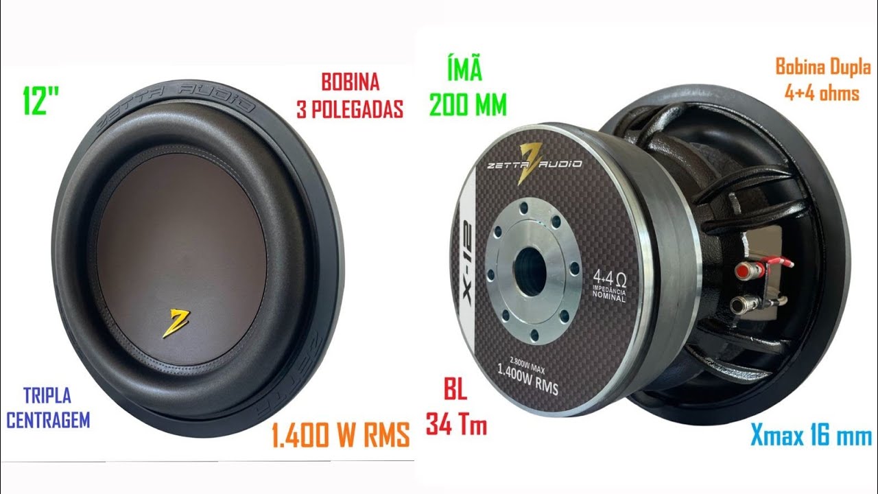 Mostrando detalhes do novo Zetta X-12 de 1.400 W RMS. O melhor Zetta já ...