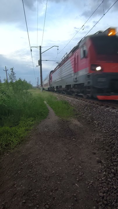 эп20-025 с поездом Москва-Брянск 741в на перегоне Балабаново-Обнинское ...