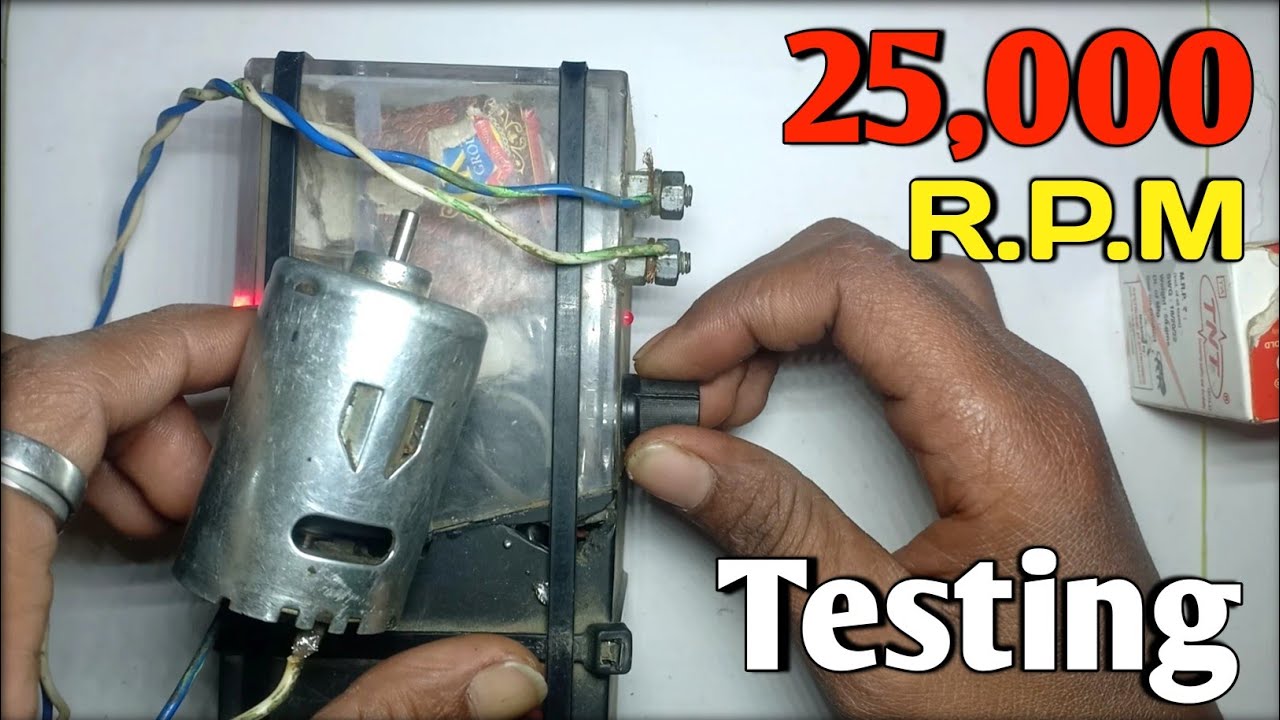 25,000 RPM | 555 High Torque Dc Motor Speed Testing - YouTube