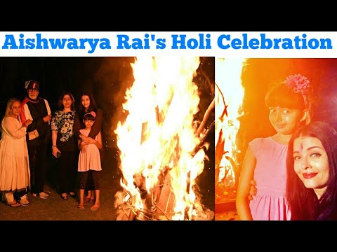 Aishwarya Rai Bachchan Holi Celebration With Her Daughter | Aishwarya Rai