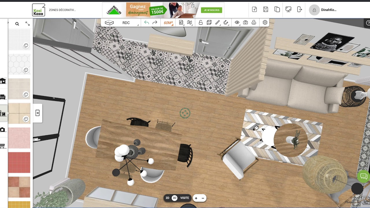 Tutoriel : ajouter des zones décoratives sur l'outil plan 3D Kazaplan ...