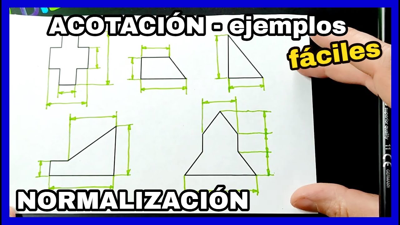 Acotación - figuras sencillas ¿Cómo acotar?🛸🤯 pasos🐾 para acotar - YouTube