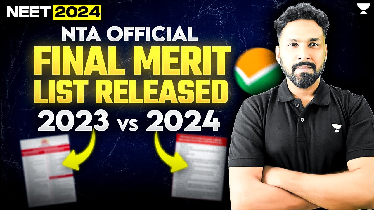NTA official | Final Merit List Released | 2023 vs 2024 Merit List ...