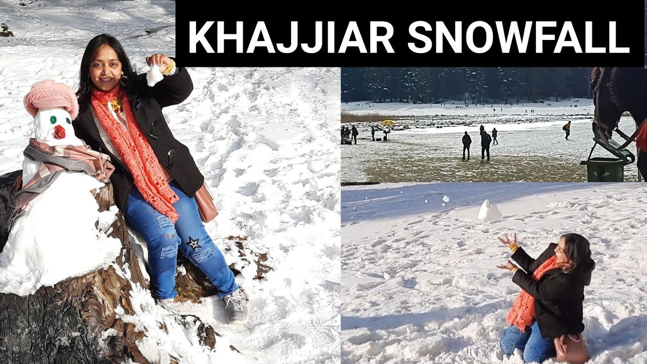 Snowfall in Khajjiar, Chamba, Himachal Pradesh - YouTube