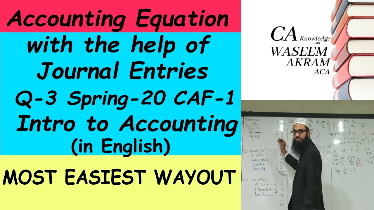 Accounting Equation with the help of Journal Entry-Easiest Wayout for ...