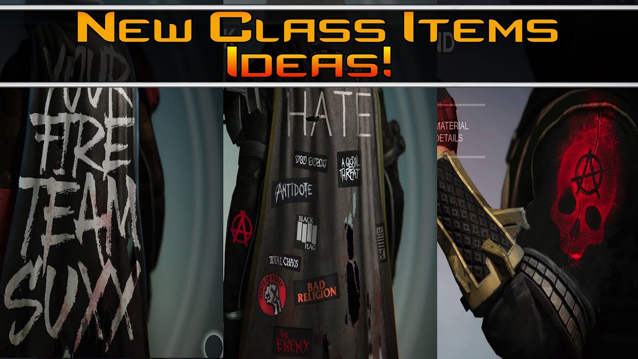 Destiny - New Fan Made Class Items Exotic Class Items Idea! - YouTube