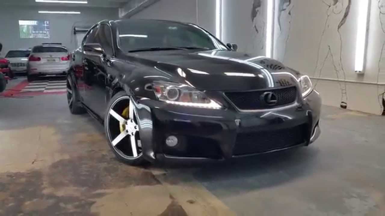 Lexus ISF on Vossen wheels by Advanced Detailing of South Florida - YouTube