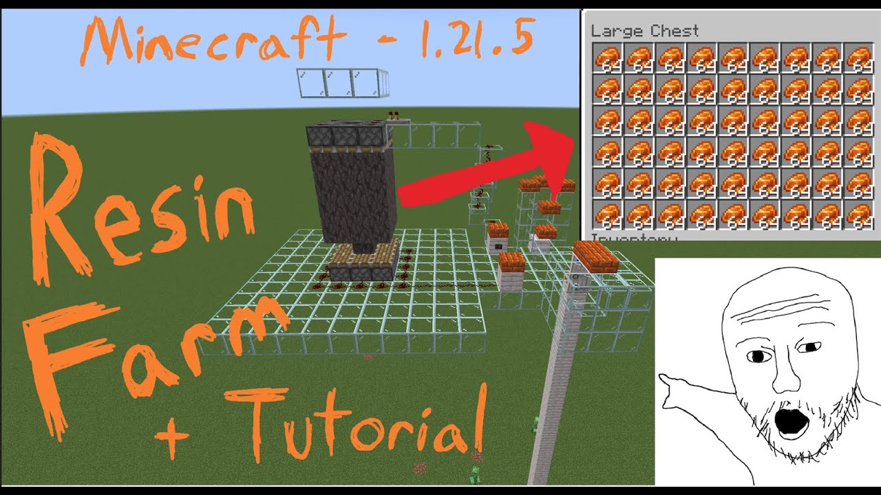 Simple and EASY Minecraft Resin Farm and Tutorial for Bedrock (1.21.50 ...