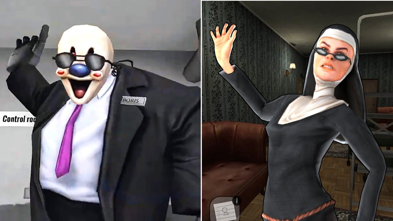 Ice Scream 4 Giant Rod Vs Evil Nun 2 Jumpscare Battle - YouTube