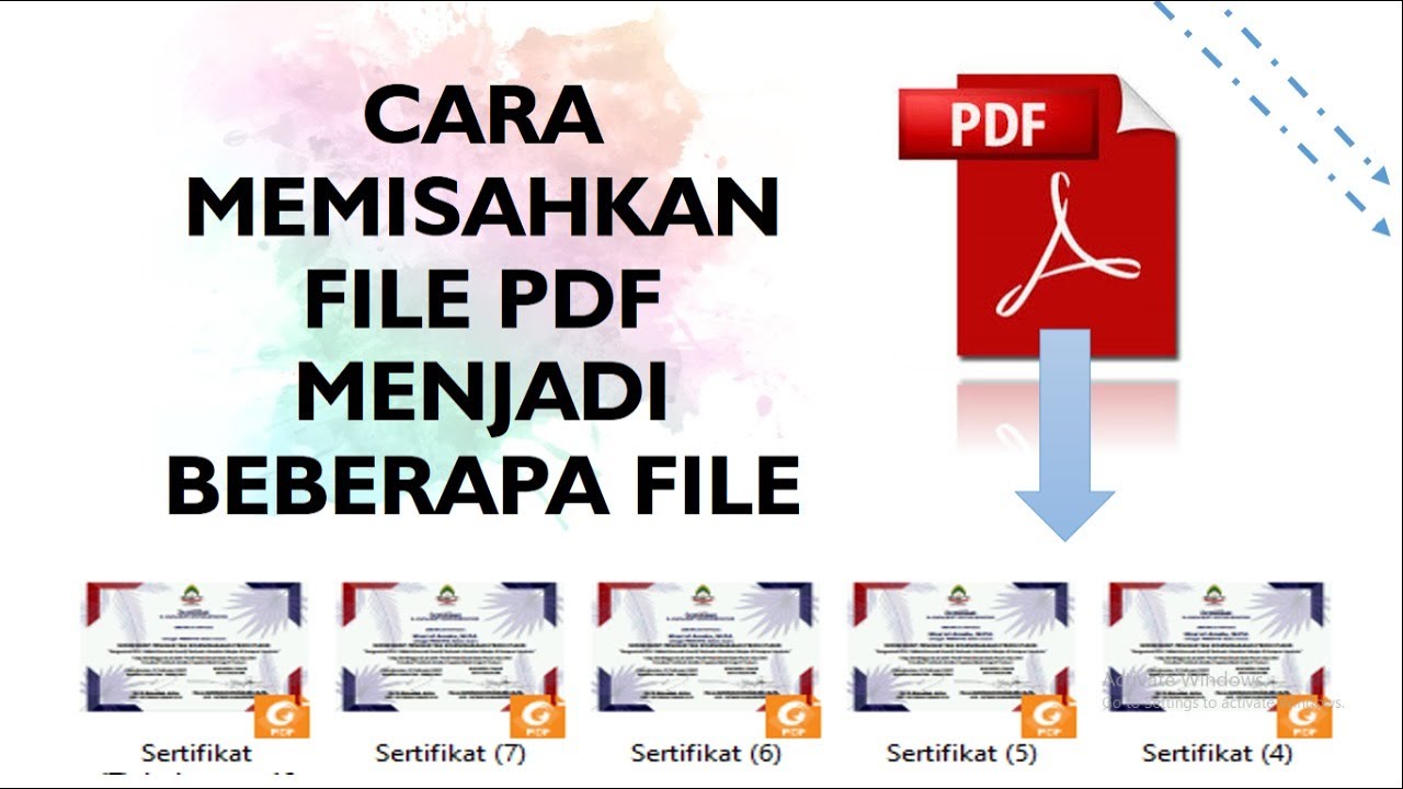 Cara Memisahkan Pdf Menjadi Beberapa File - YouTube