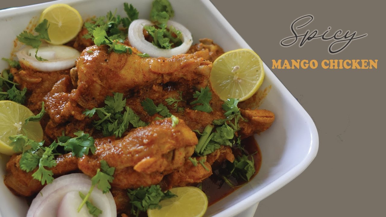 SPICY MANGO CHICKEN RECIPE | Raw Mango Chilli Chicken - YouTube