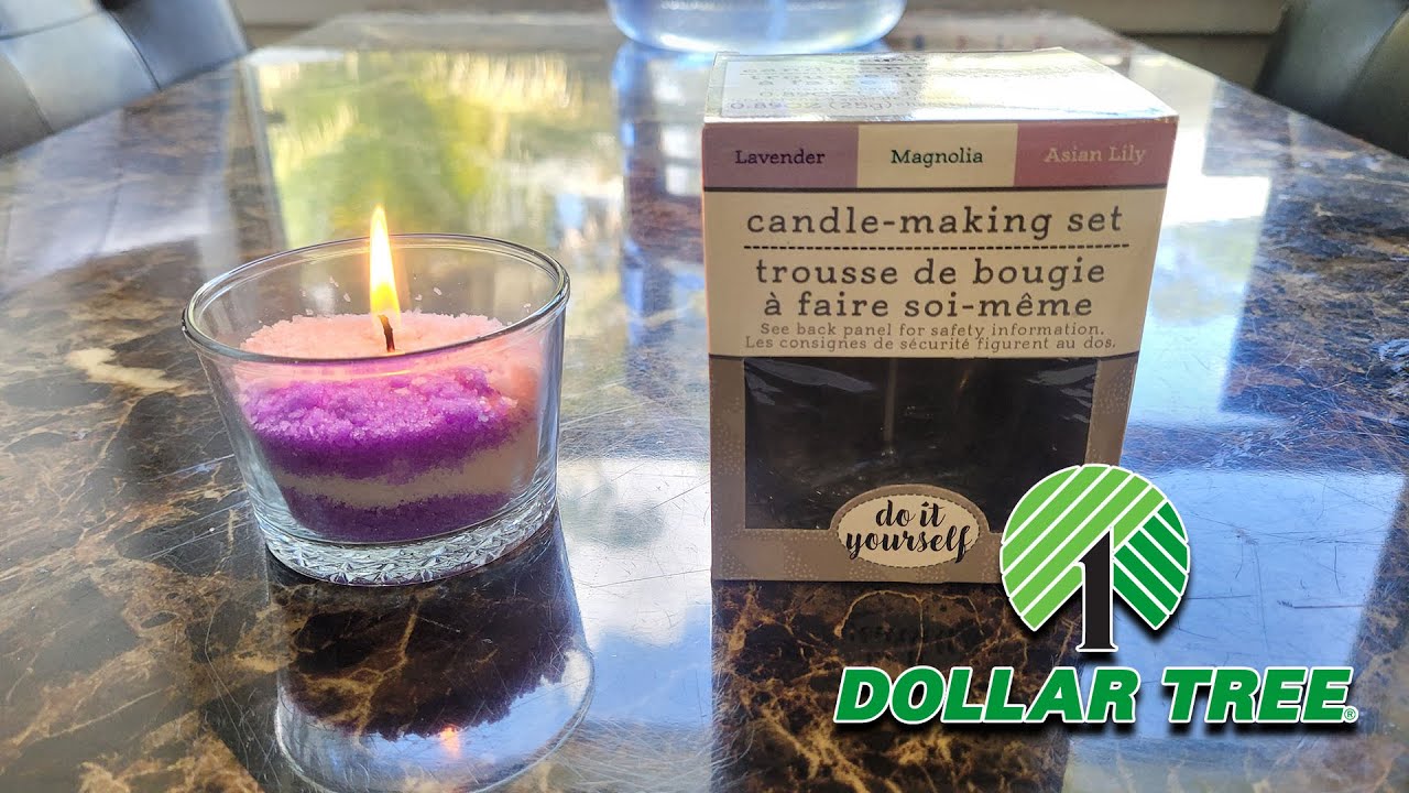 Dollar Tree Do it Yourself Candle Kit DIY - YouTube