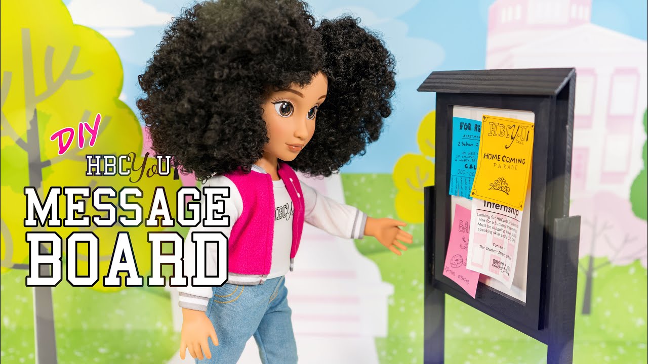HBCyoU DIY: Let's Make a Miniature Message Board for our 18" Dolls ...