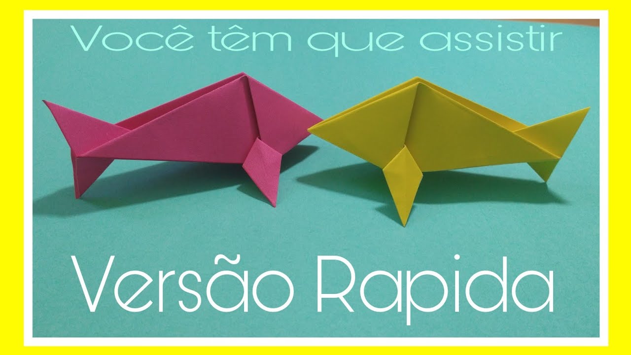 Como fazer um Origami Peixe Raro - Versão Rápida - YouTube