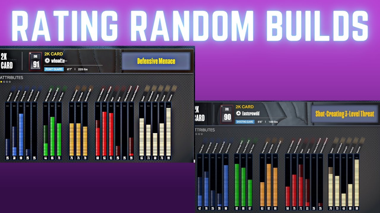 NBA 2K24 NEXT GEN RATING 2 RANDOM BUILDS IN THE CITY - YouTube