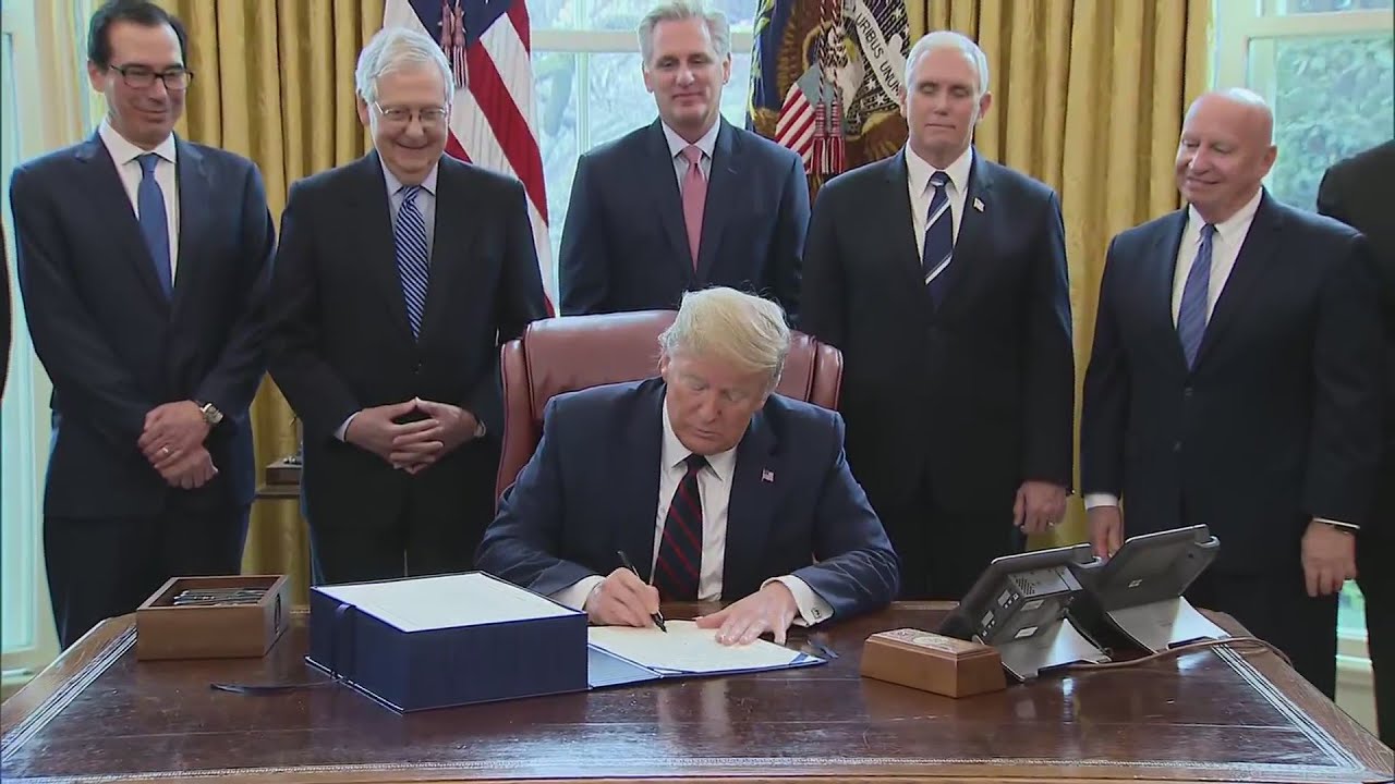President Trump signs $2 trillion stimulus bill for coronavirus relief ...