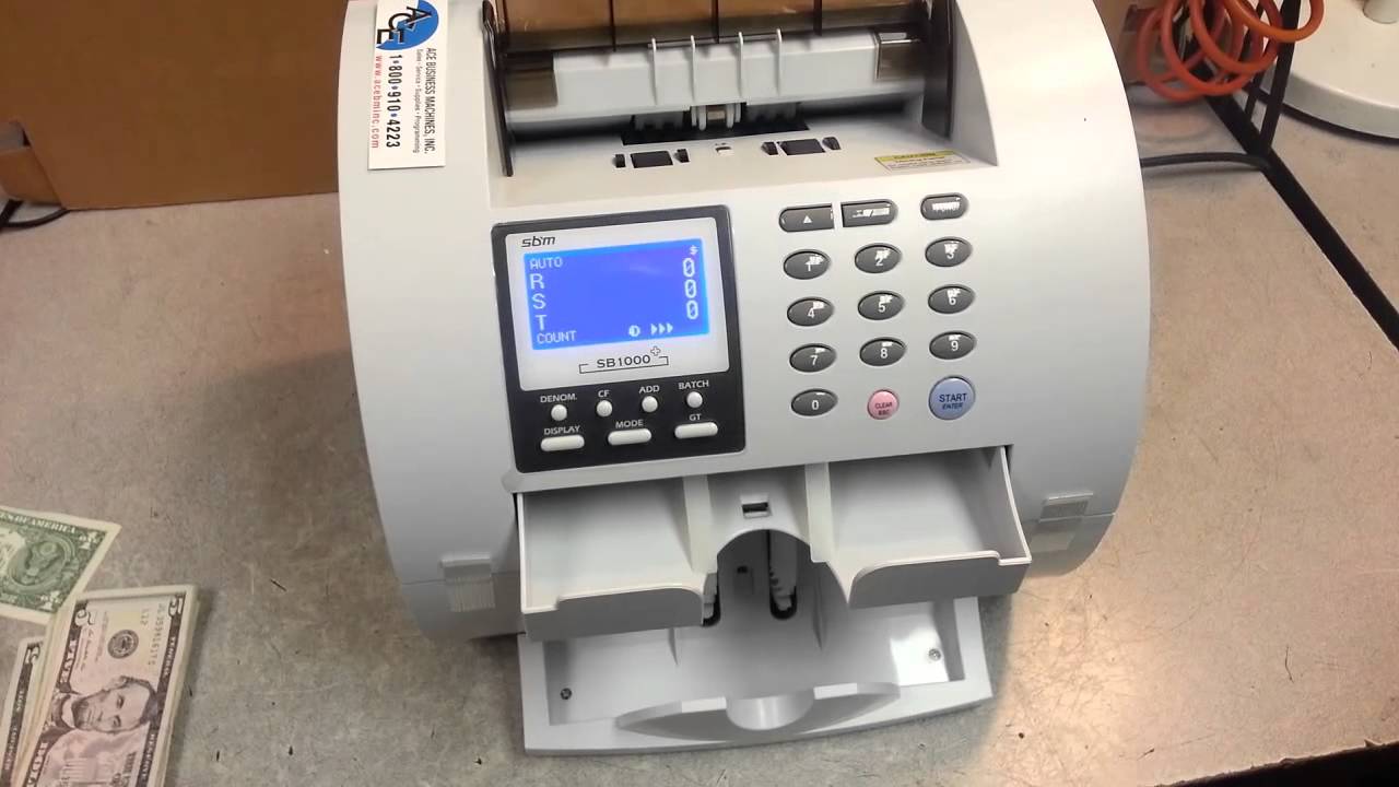 Shinwoo SB-1000 Currency Discriminator Counters Demo Count Mode - YouTube
