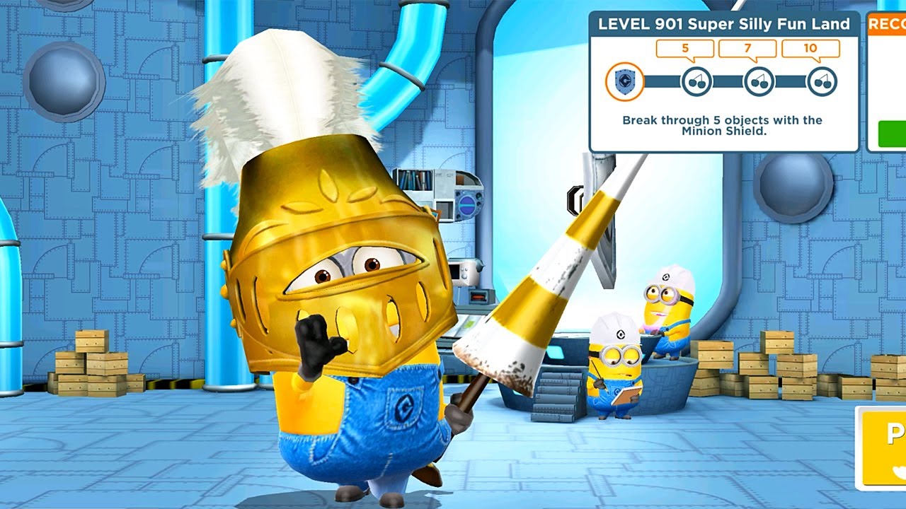 Minion rush level 901 - Break through 10 objects with minion Shield and ...