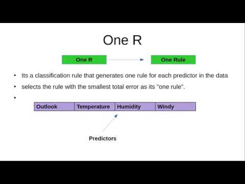 One R Machine Learning Algorithm - YouTube