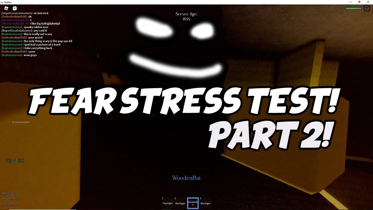 Scary Roblox Game! Fear Stress Test Roblox! PART 2! - YouTube