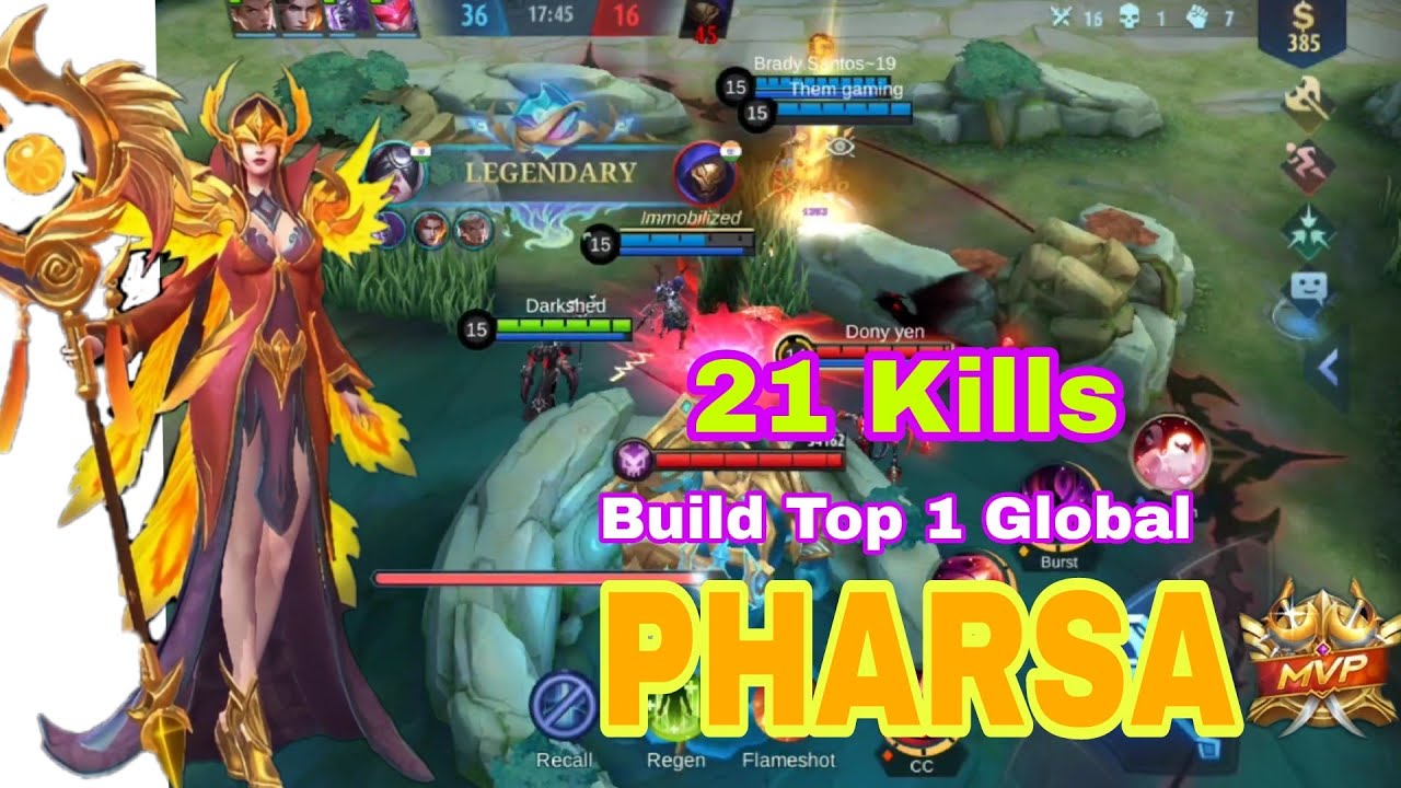 21 Kills | Pharsa non stop Ganking| Build Top 1 Global Pharsa ~ MLBB ...
