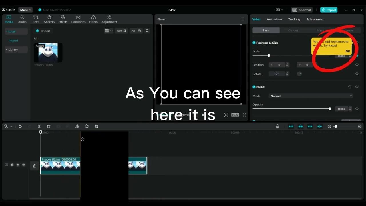 Tutorial : How to add keyframes on PC Capcut - YouTube