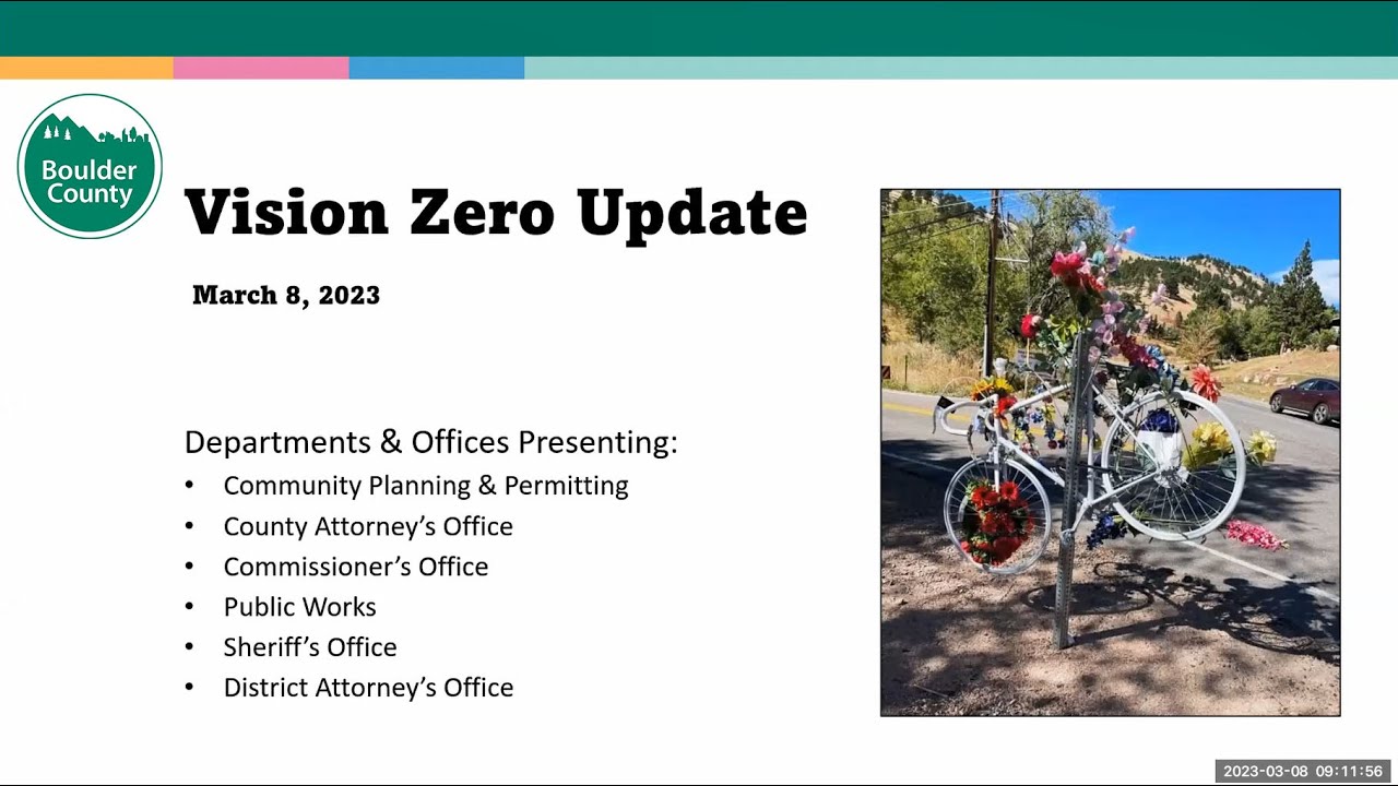 BOCC Boulder County Quarterly Transportation Meeting - Vision Zero - YouTube