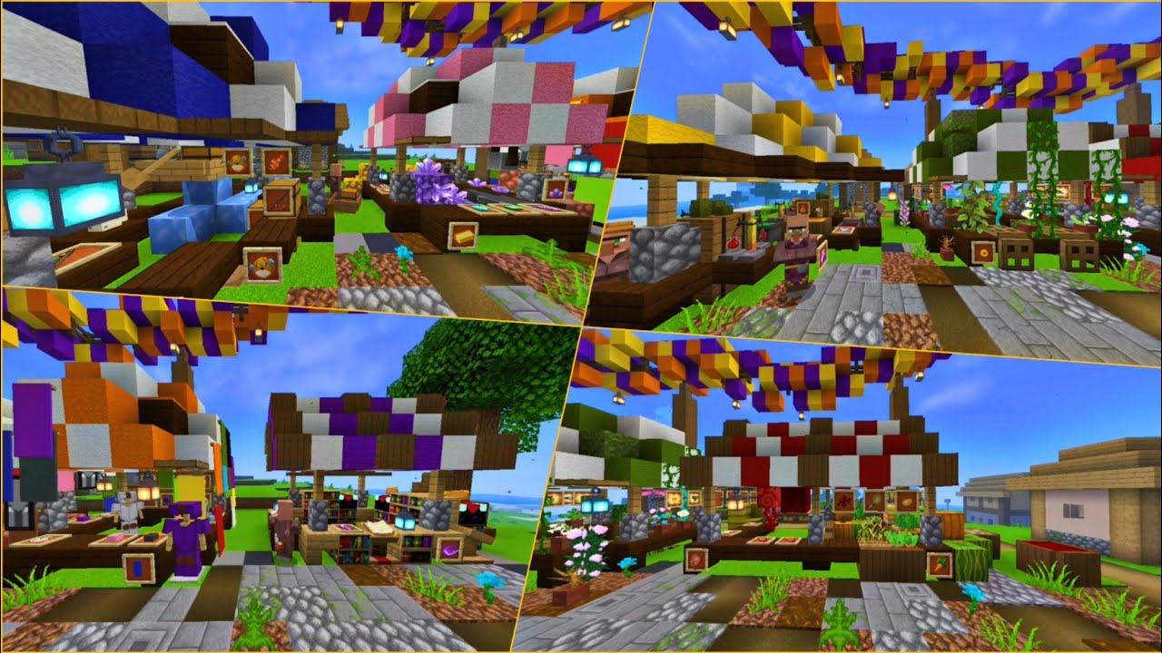 Minecraft | COMO CONSTRUIR UM MERCADO MEDIEVAL - YouTube
