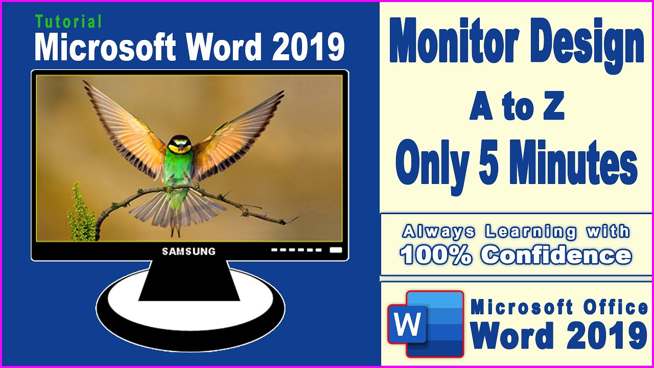 Monitor Design | Microsoft Word for Beginners Bangla Tutorial | MS Word ...