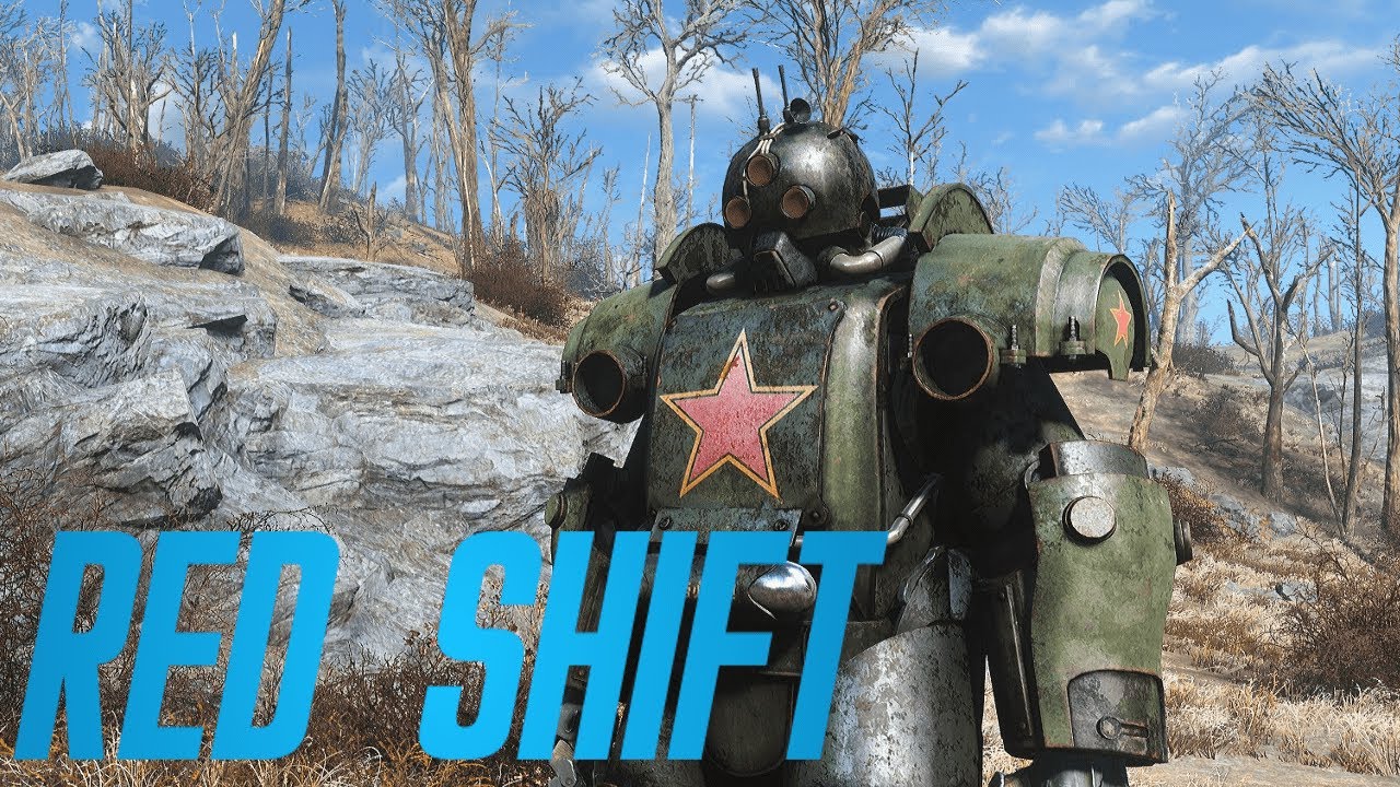 Fallout 4 Red Shift Power Armor (Fallout 76) Mod - YouTube