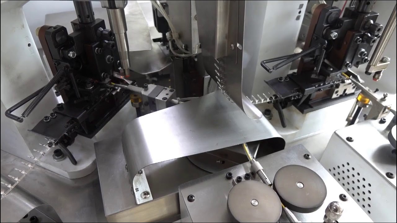 YH-BR Fully automatic three terminal press machine - YouTube