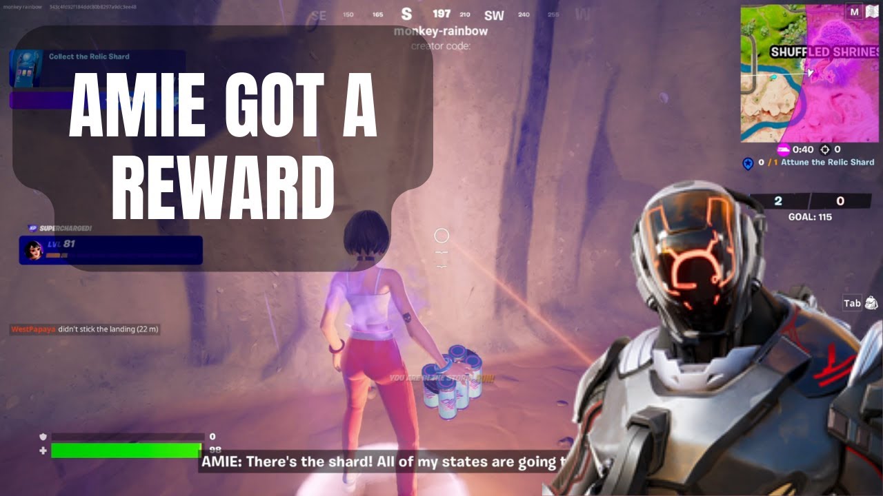 AMIE Gets her REWARD from Scientist in Fortnite - YouTube