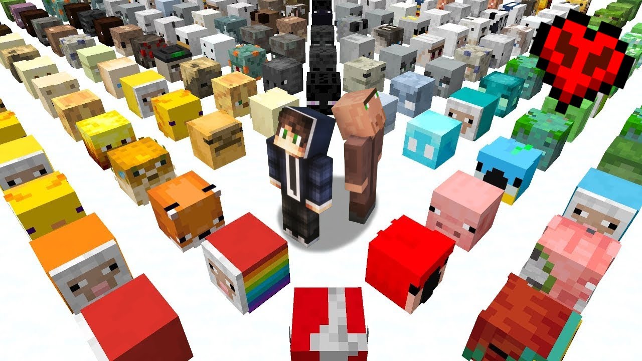 Sakupio Sam Glave Od SVIH Mobova U Minecraft Za 24 Sata - YouTube