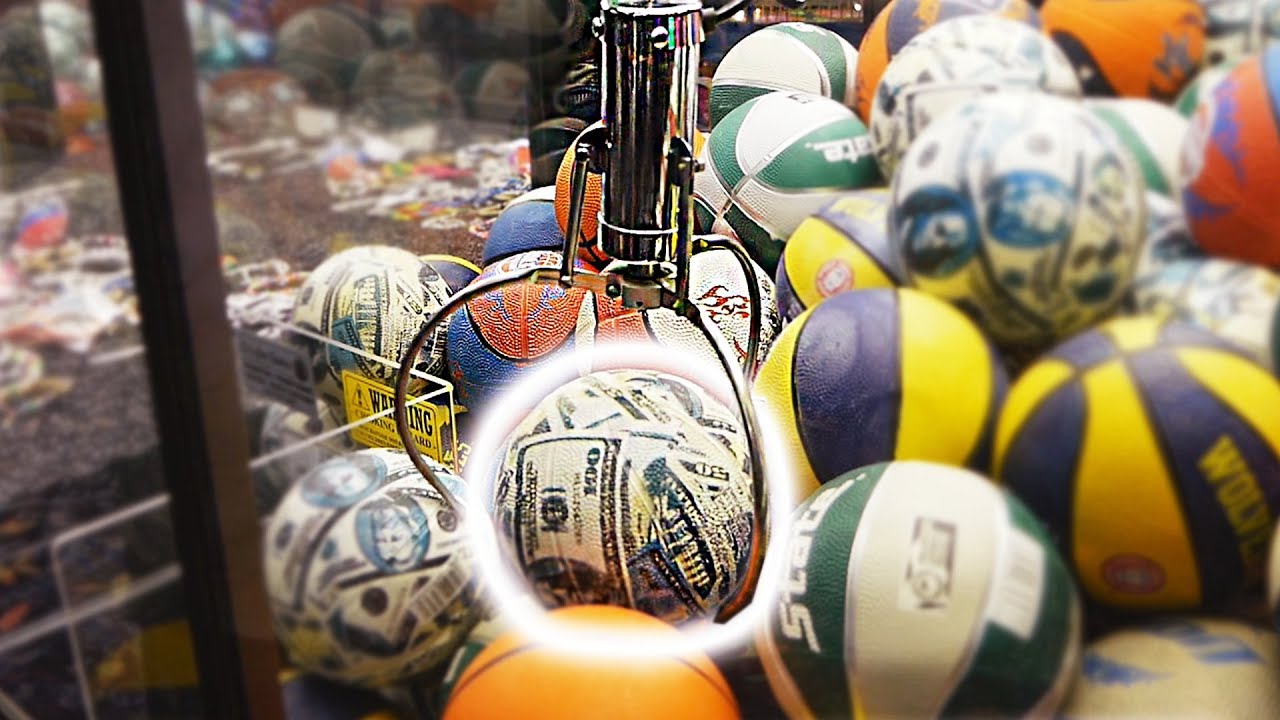 Claw Machine Filled With MONEY BALLS! Can I Win One? - YouTube