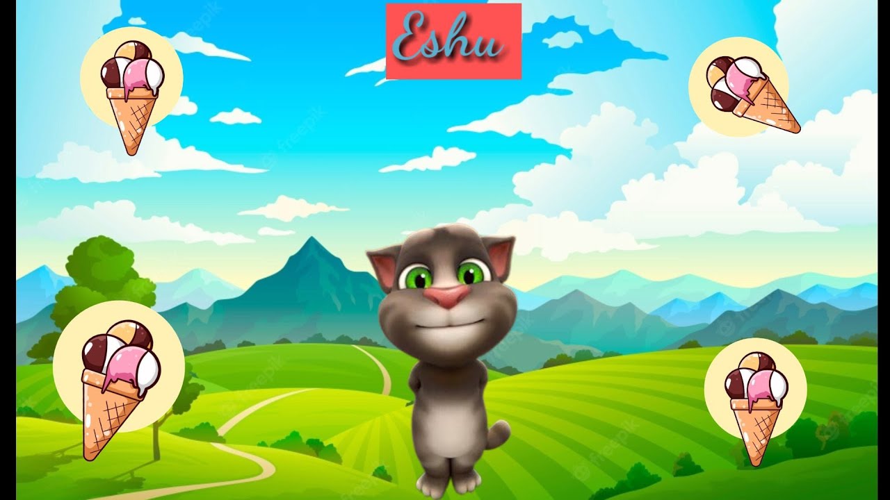 Talking Tom | ice cream | Cartoon | Tom cat | Funny | Kids | @Eshu ...