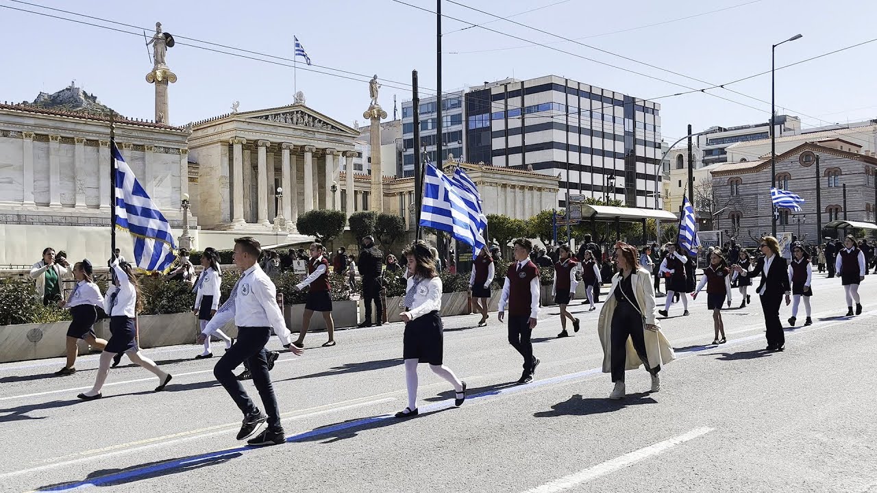 Student parade for Independence day in Athens, Greece - YouTube