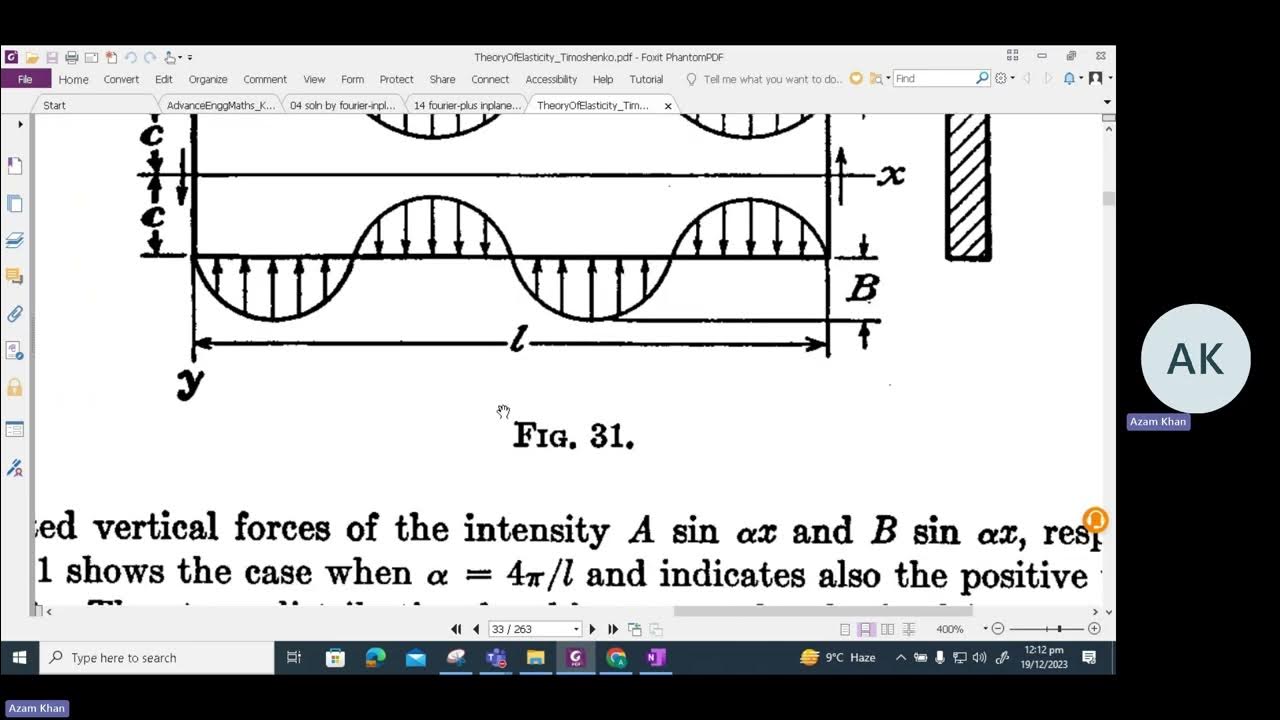 Lecture 23 Fourier series to solve 2D problems - YouTube
