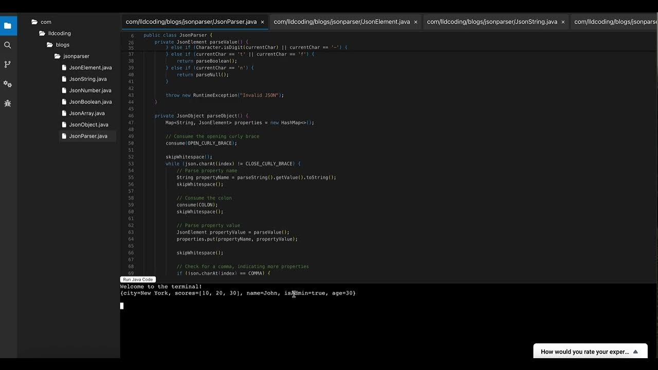 Playground for Json Parser LLD Code | LLDcoding.com - YouTube