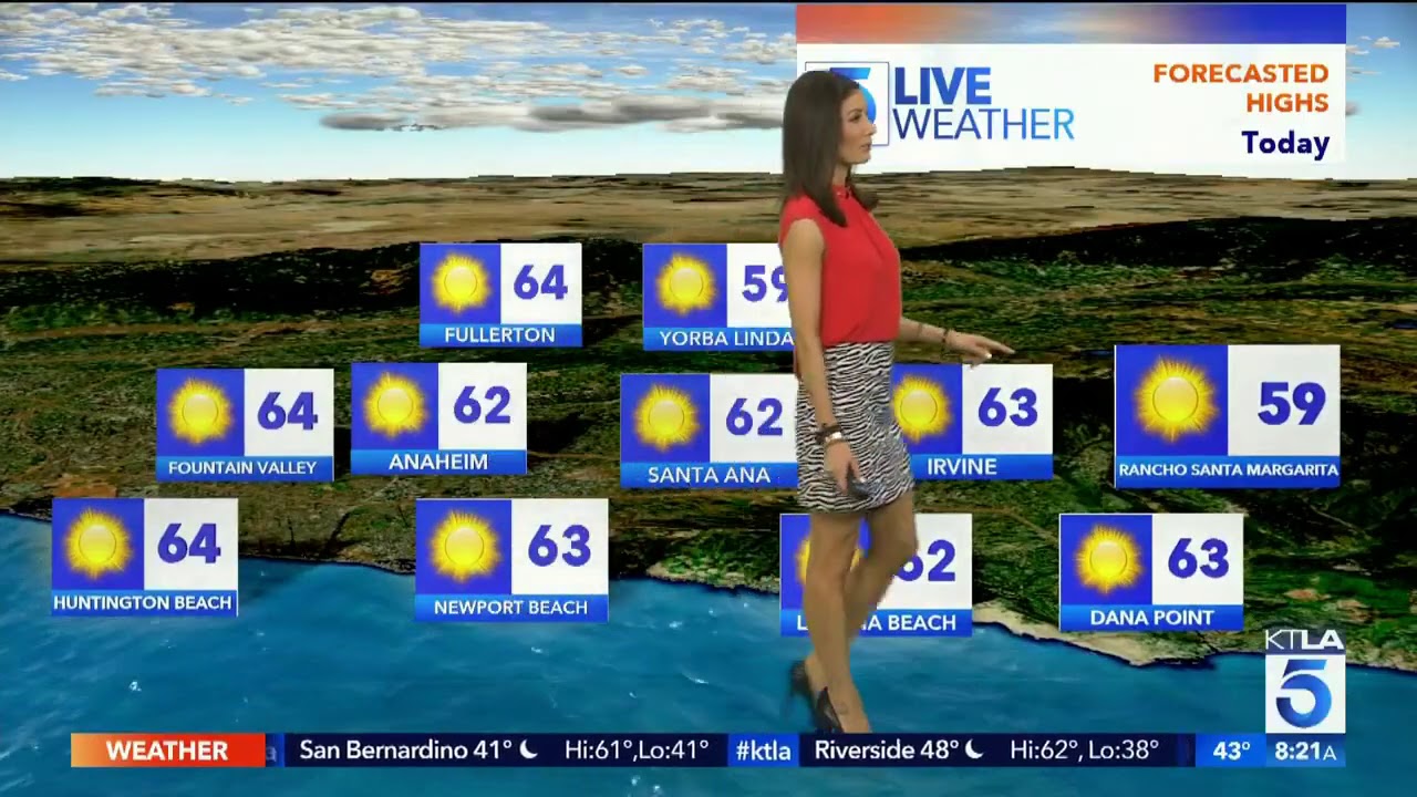 Liberte Chan Weather KTLA Doing 8:38 Stretch - YouTube