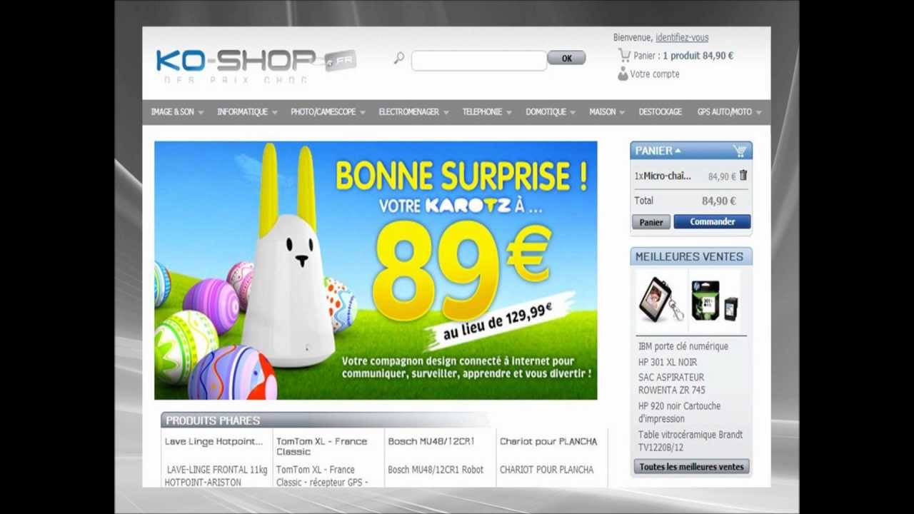 www.ko-shop.fr Vente en ligne - YouTube