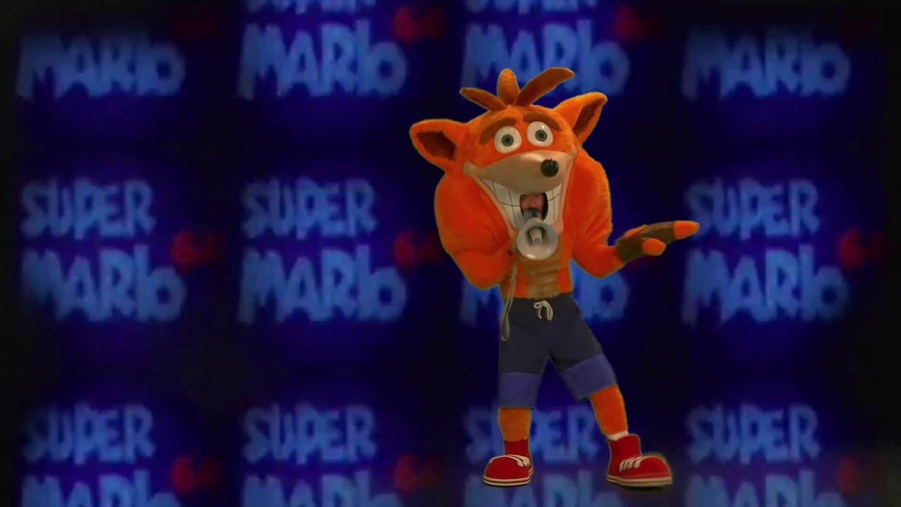 Crash invades the Super Mario 64 Title Screen - YouTube