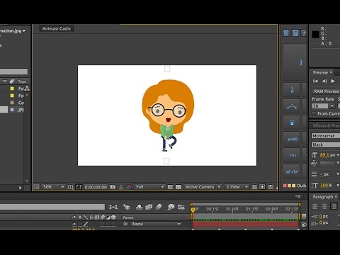 Tutorial Animasi 2d After Effects : Animasi Berjalan (walking) - YouTube